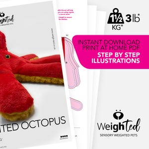 PDF SEWING PATTERN - 1.5kg Weigh-ted Octopus - Pepper - Sew Your Own ...