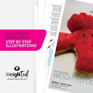 PDF SEWING PATTERN 1.5kg Weigh-ted Octopus Pepper Sew Your Own Calming ...