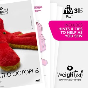 PDF SEWING PATTERN - 1.5kg Weigh-ted Octopus - Pepper - Sew Your Own ...