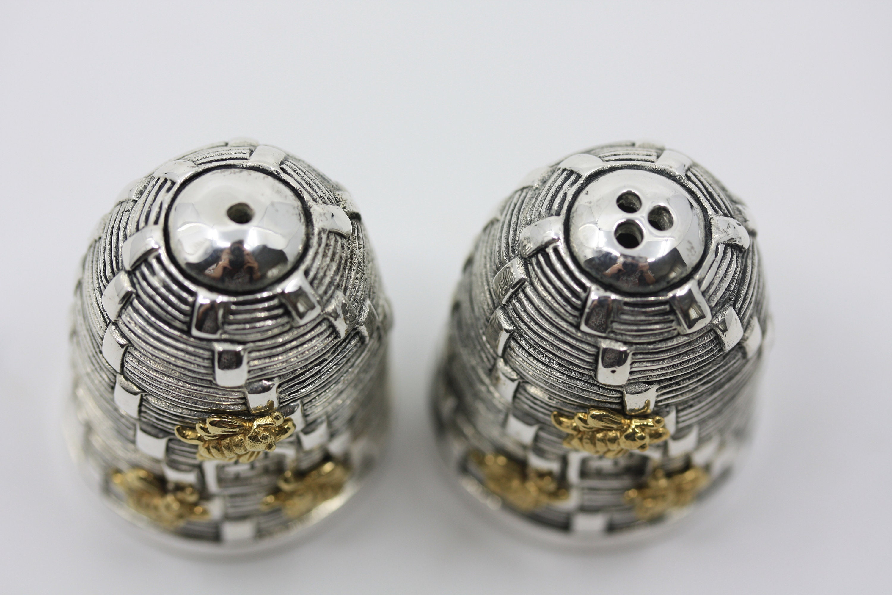 BEEHIVE CRUET SET Silver Salt & Pepper - Etsy