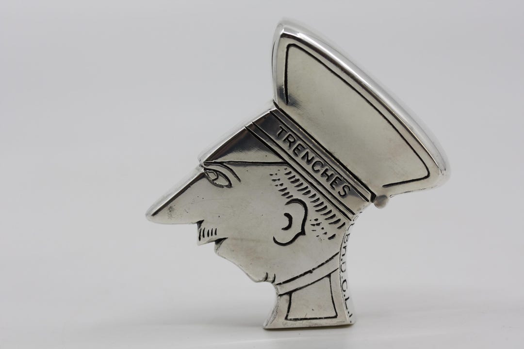 WW1 Soldier Silver Plated Match Safe Vesta Case Belgium - Etsy