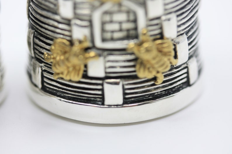 BEEHIVE CRUET SET Silver Salt & Pepper - Etsy
