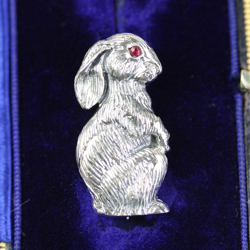 Rabbit Brooch - Etsy UK