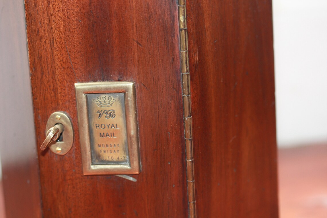 Rare Country Manor Mahogany Wood Hand Carved Antique Post Box - Etsy