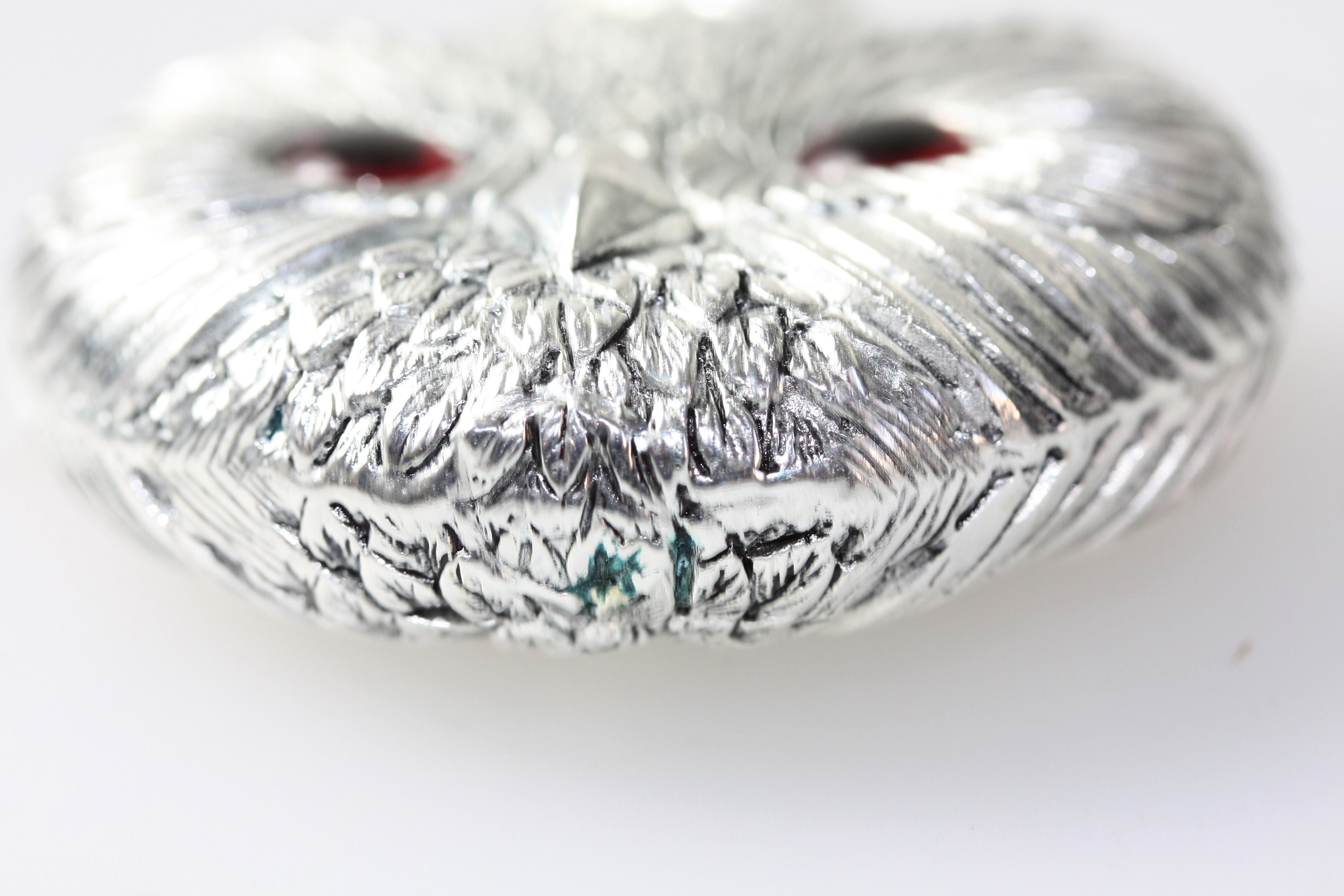 Owl Bird Art Deco Style Silver Perfume Scent Bottle - Etsy