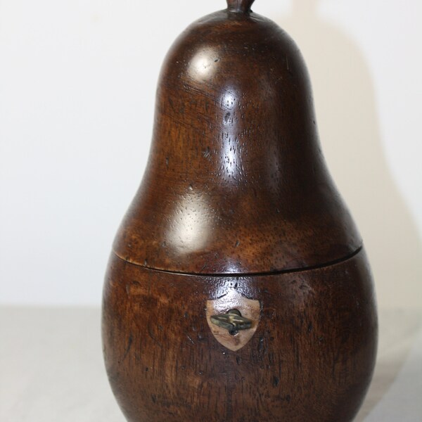 Antique Wooden Pear Tea Caddy - Etsy