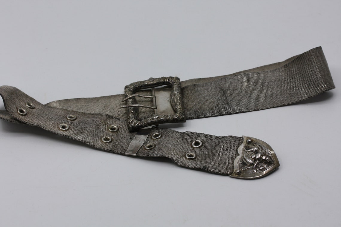 ASIAN RARE HINDU Goddess Vintage Silver Mesh Belt - Etsy