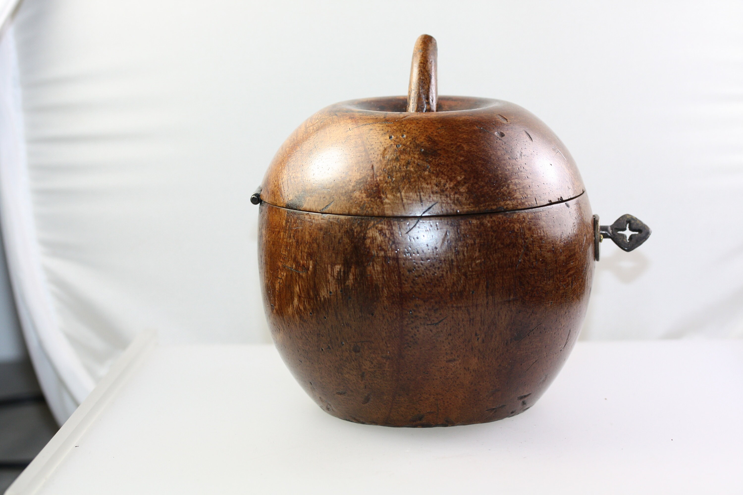 Rare Antique Wooden Tea Caddy Apple Caddie Treen - Etsy