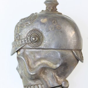 WW1 German Soldier Military Skull Skeleton Brass Match Safe Case Vesta ...