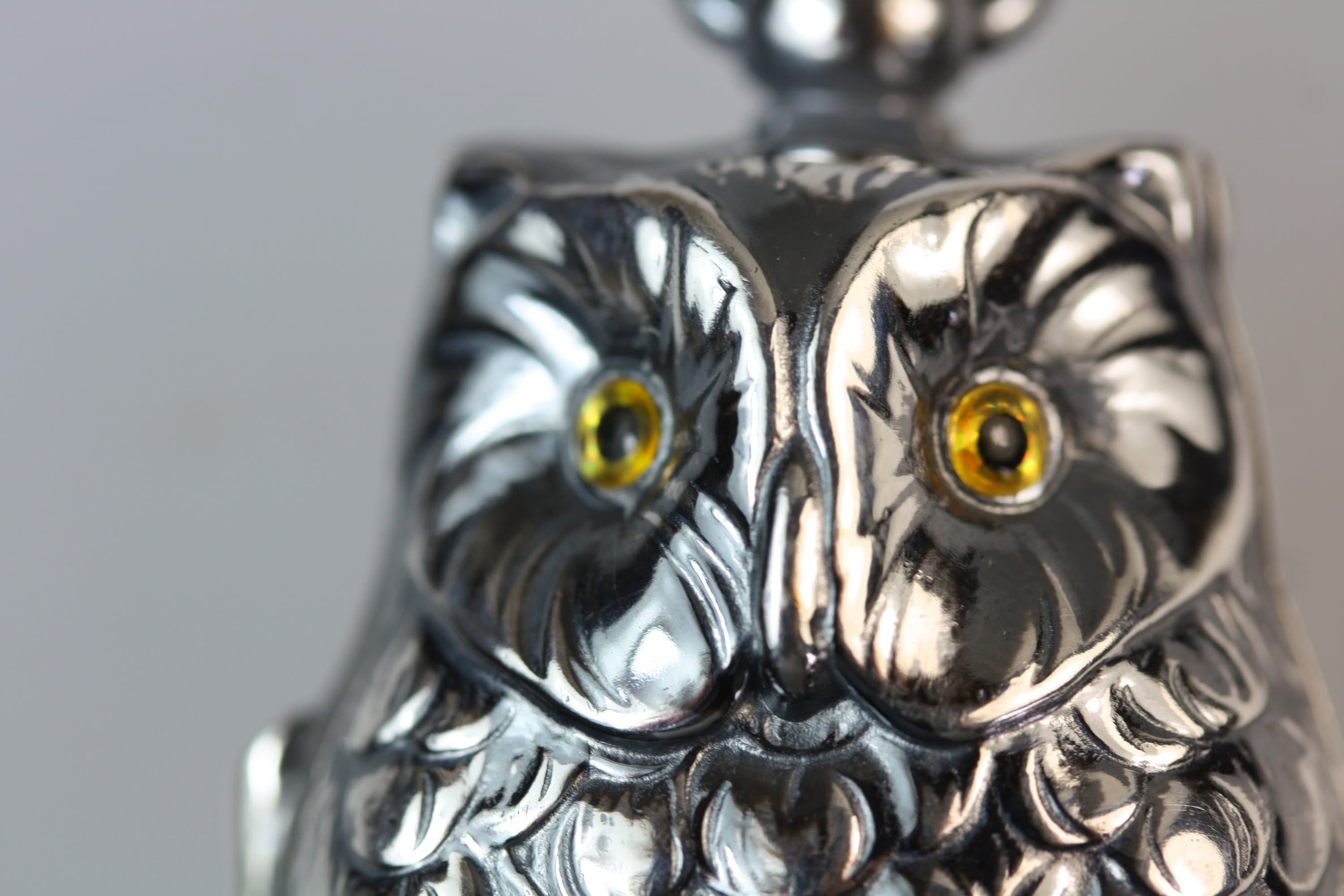 OWL Bird Art Deco Silver Sovereign Coin Case Double Half Sovereign Full ...