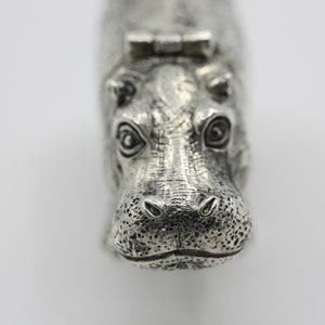 Hippopotamus Animal Silver 800 Match Safe Vesta Case - Etsy