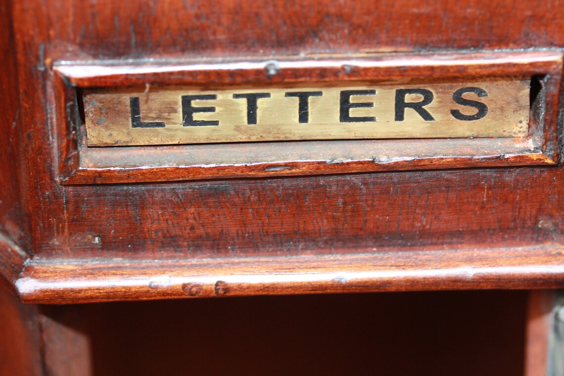 Rare Country Manor Mahogany Wood Hand Carved Antique Post Box - Etsy