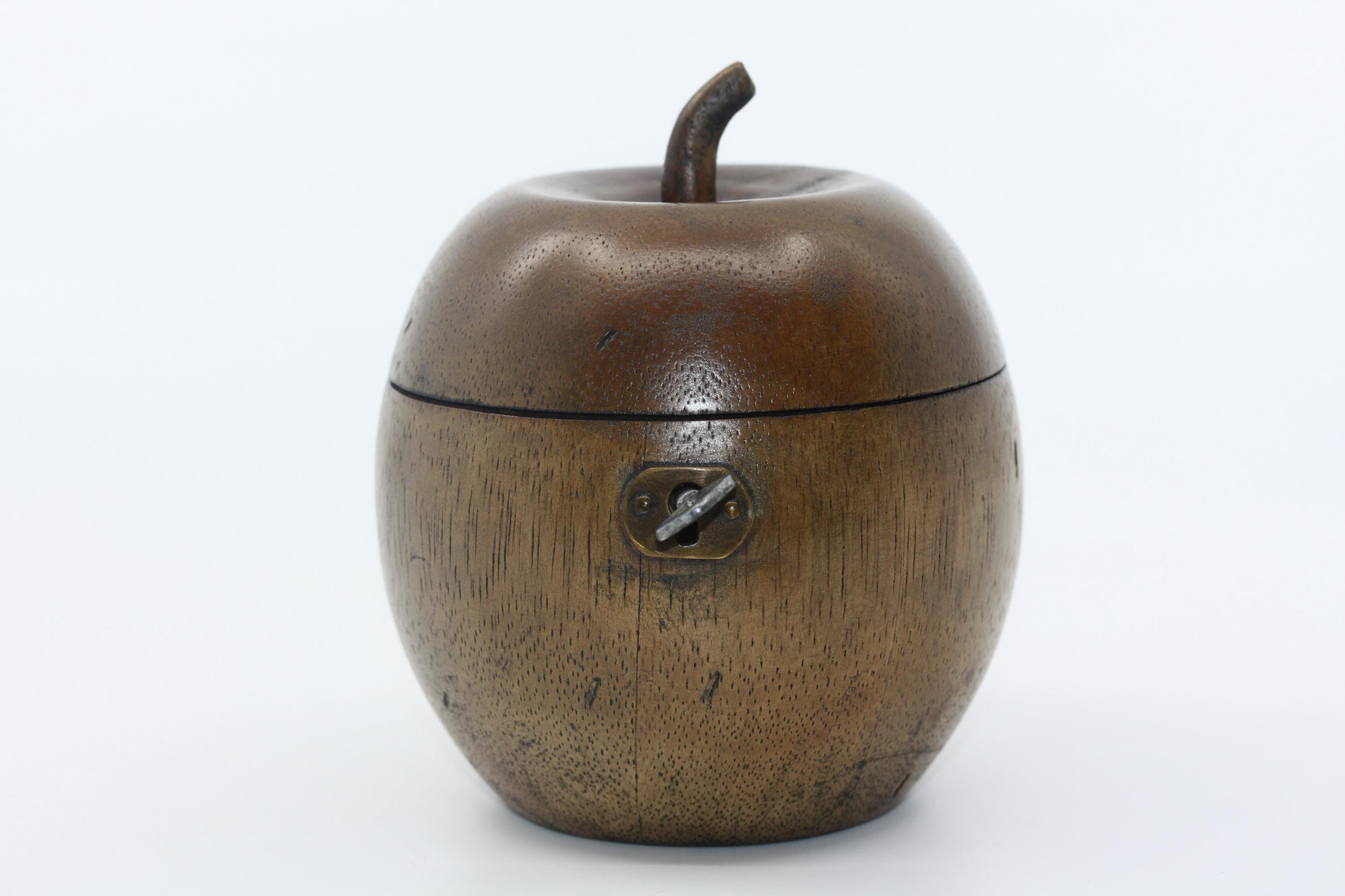 Rare Antique Wooden Tea Caddy Apple Caddie Treen - Etsy