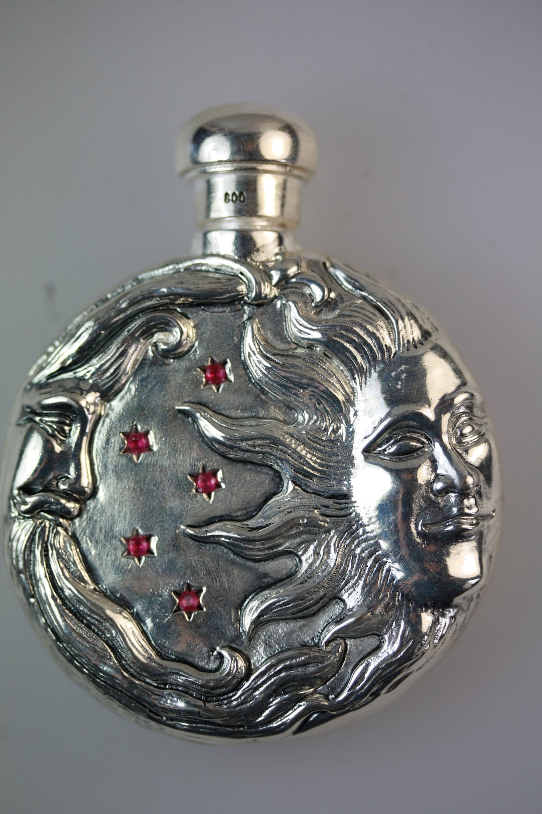 Rare Collectible Ruby Sun Moon Continental Silver Vintage Perfume Scent ...