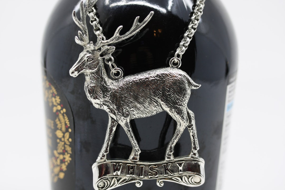 STAG SILVER WHISKY Bottle Label Vintage Style - Etsy