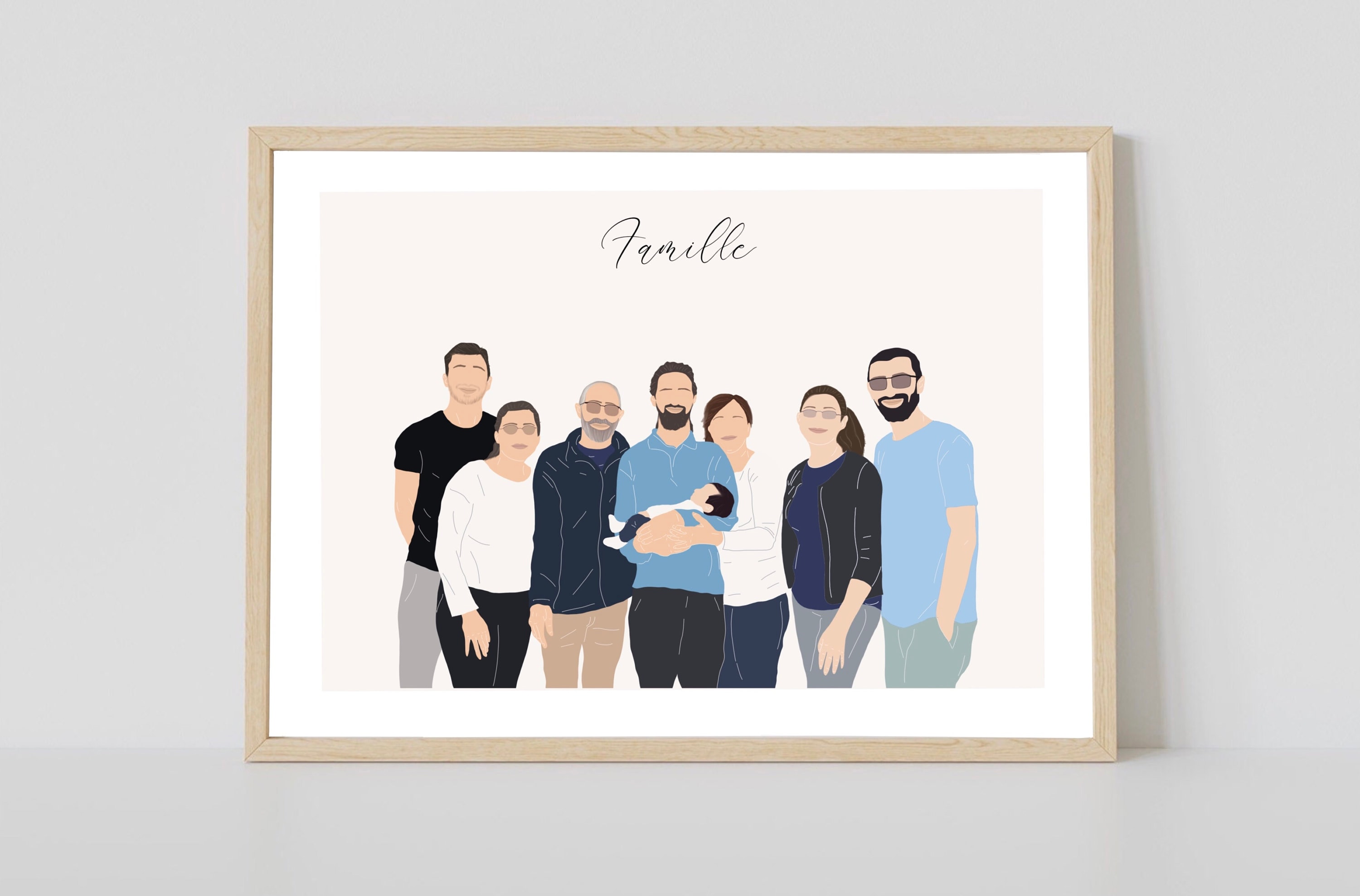 Portrait de famille personnalisé - Etsy France