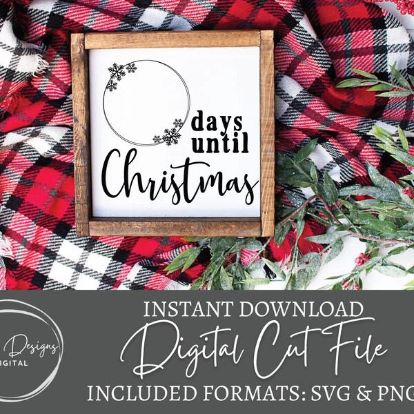 Days Until Christmas Svg - Etsy