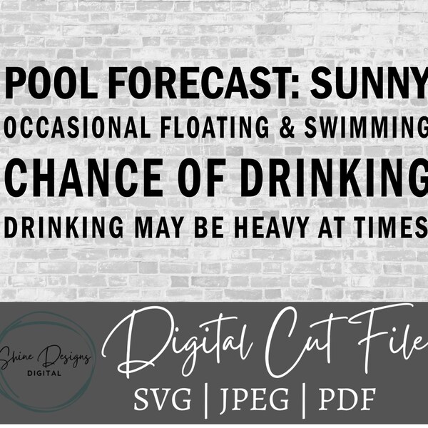 Funny Pool Signs - Etsy