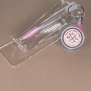 Custom Lash Brush Keychain W/ Logo and QR Code Keychain - Etsy