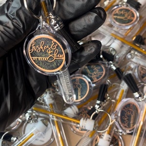 Custom Lash Brush Keychain W/ Logo and QR Code Keychain - Etsy