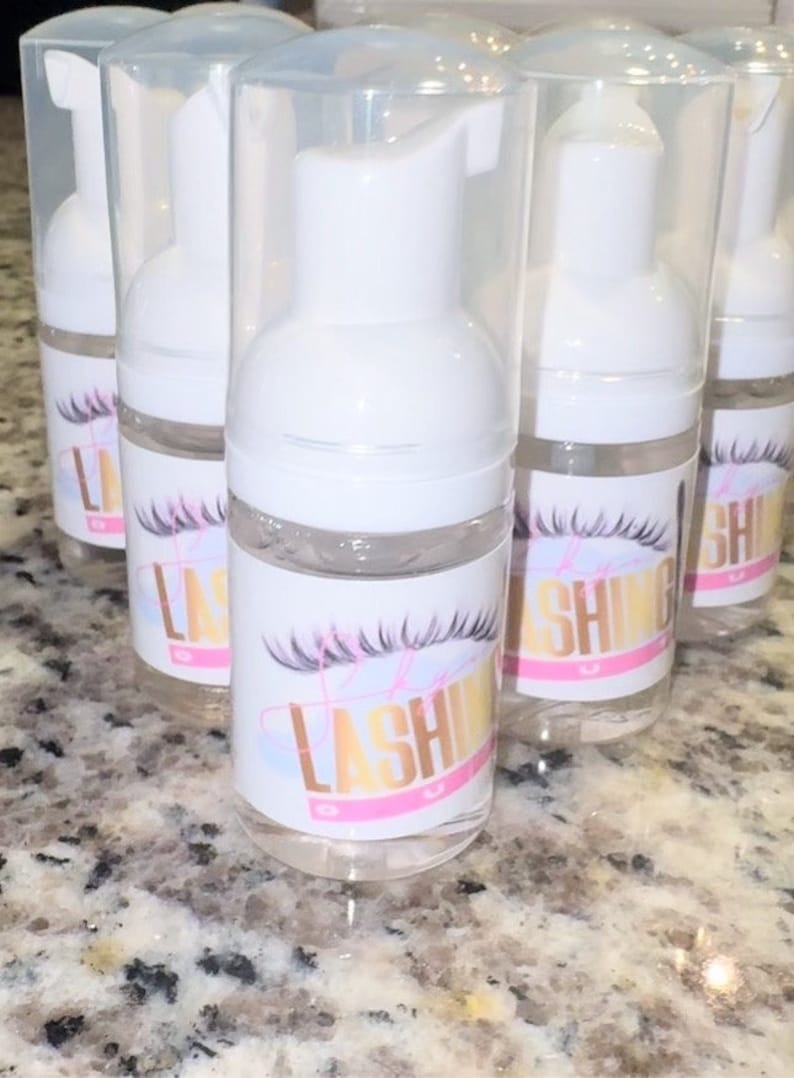 Custom Label With Lash Foam Shampoo Bottles Lash Aftercare With Prolong ...