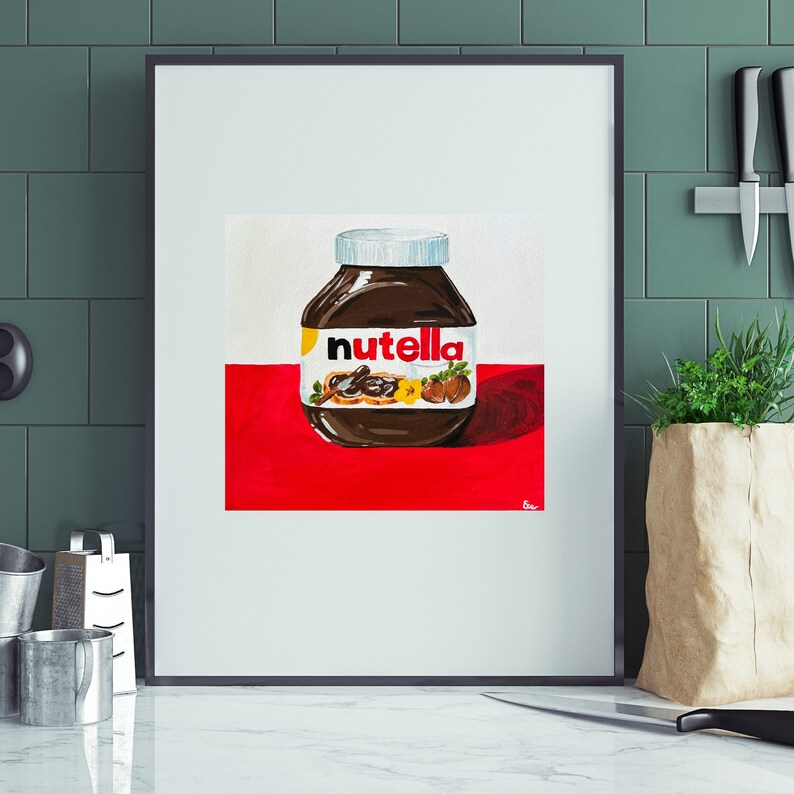 Nutella Art Print Digital Print Coffee Shop Decor Wall - Etsy