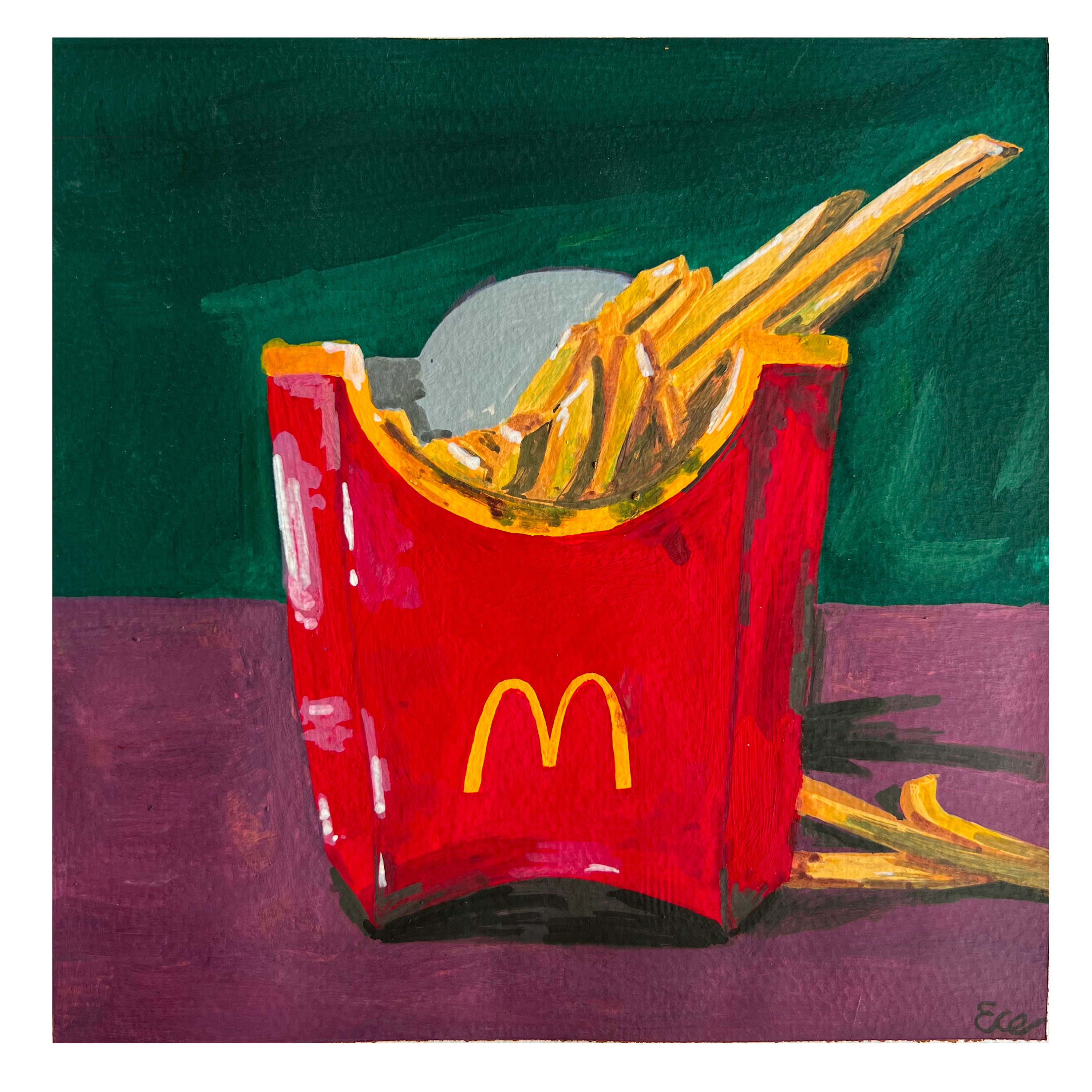 Mc Donald’s Fries - Art Print - Food Painting - Digital Print - Coffee ...