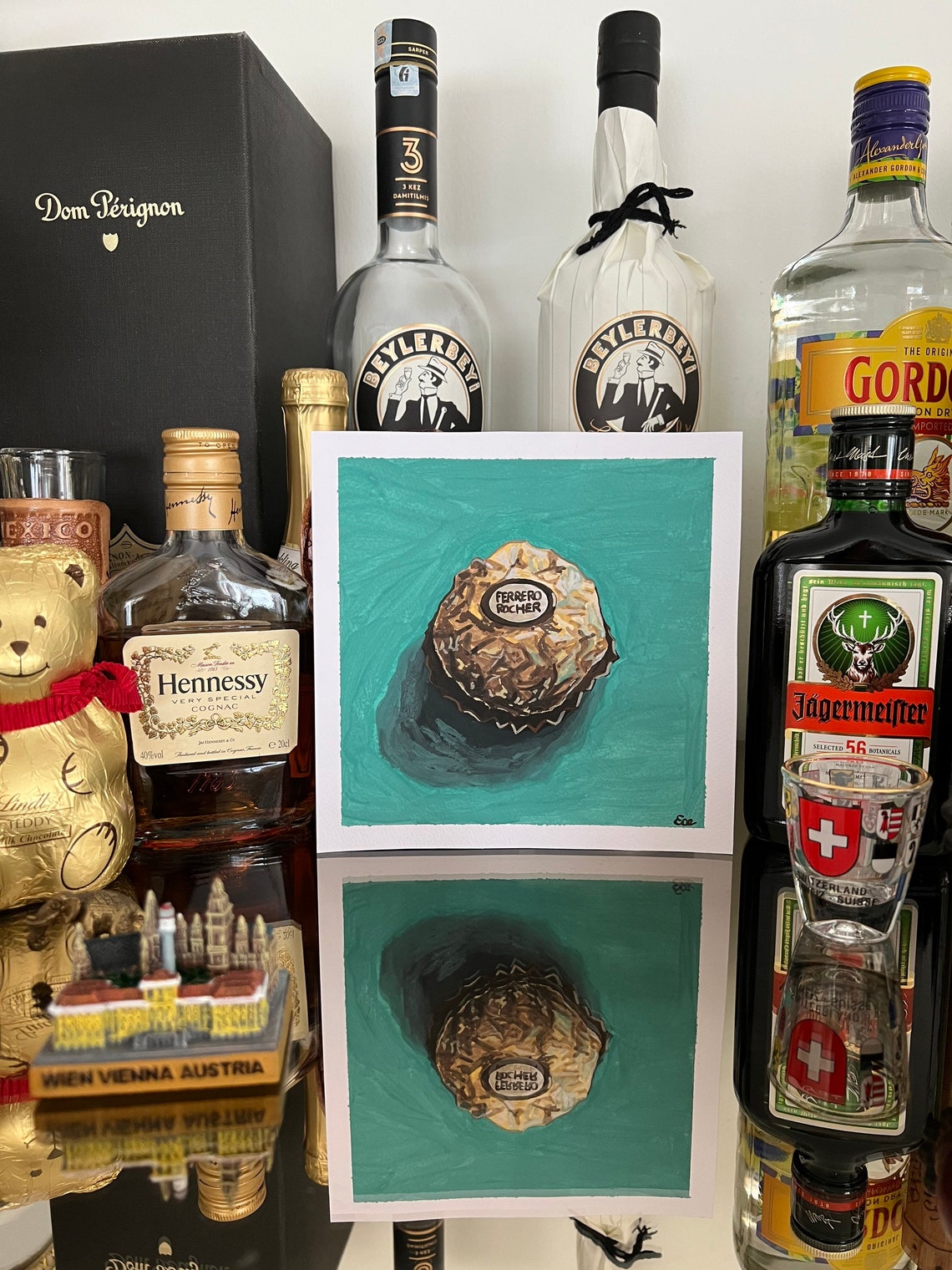 Ferrero Rocher Original Painting Gouache Painting Mini Painting - Etsy