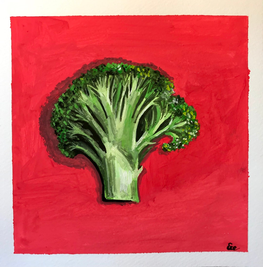 Broccoli - Fruit Painting - Original Painting - Artwork - Coffee Decor ...