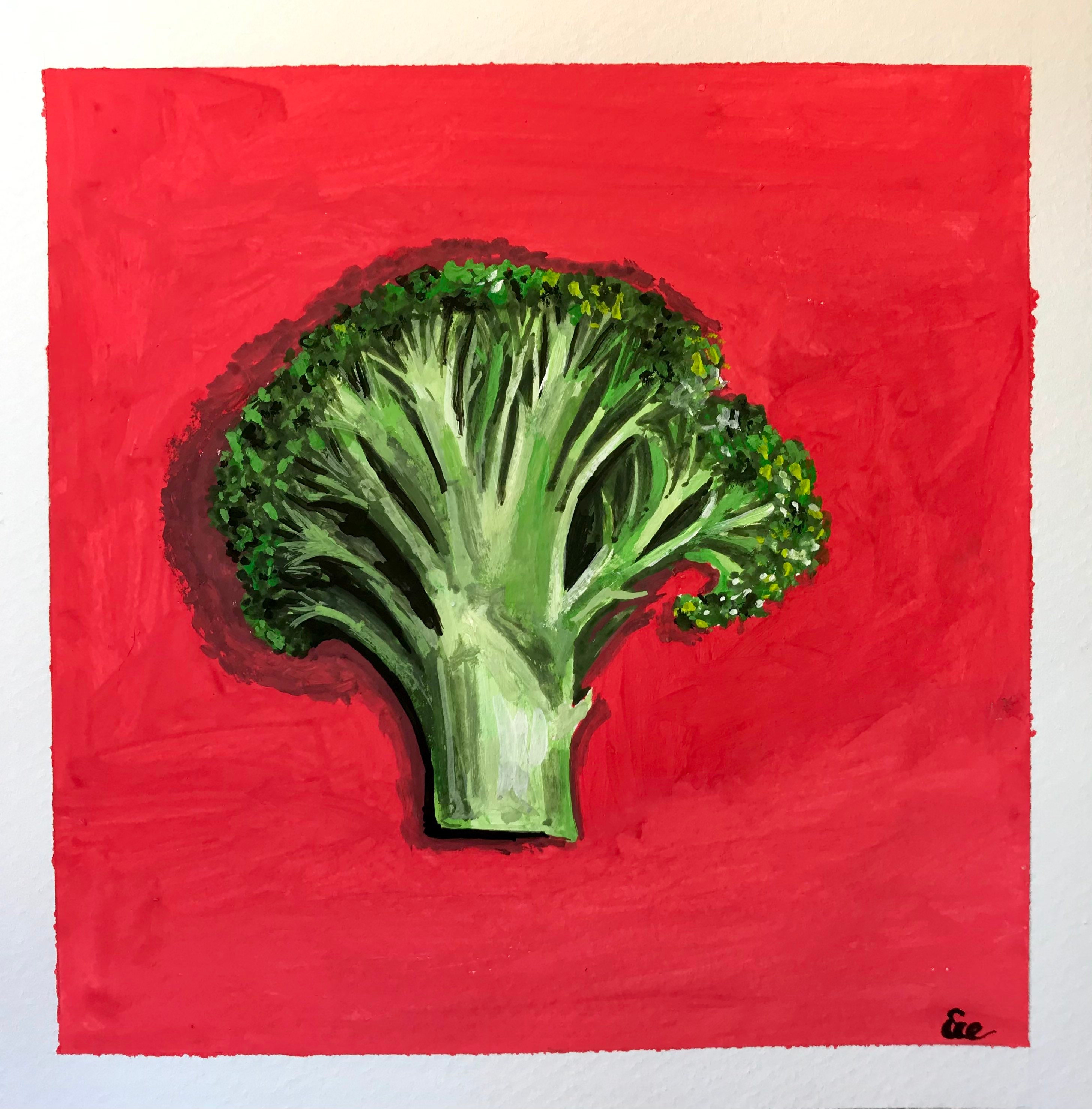 Broccoli Fruit Painting Original Painting Artwork Coffee Decor Mini ...