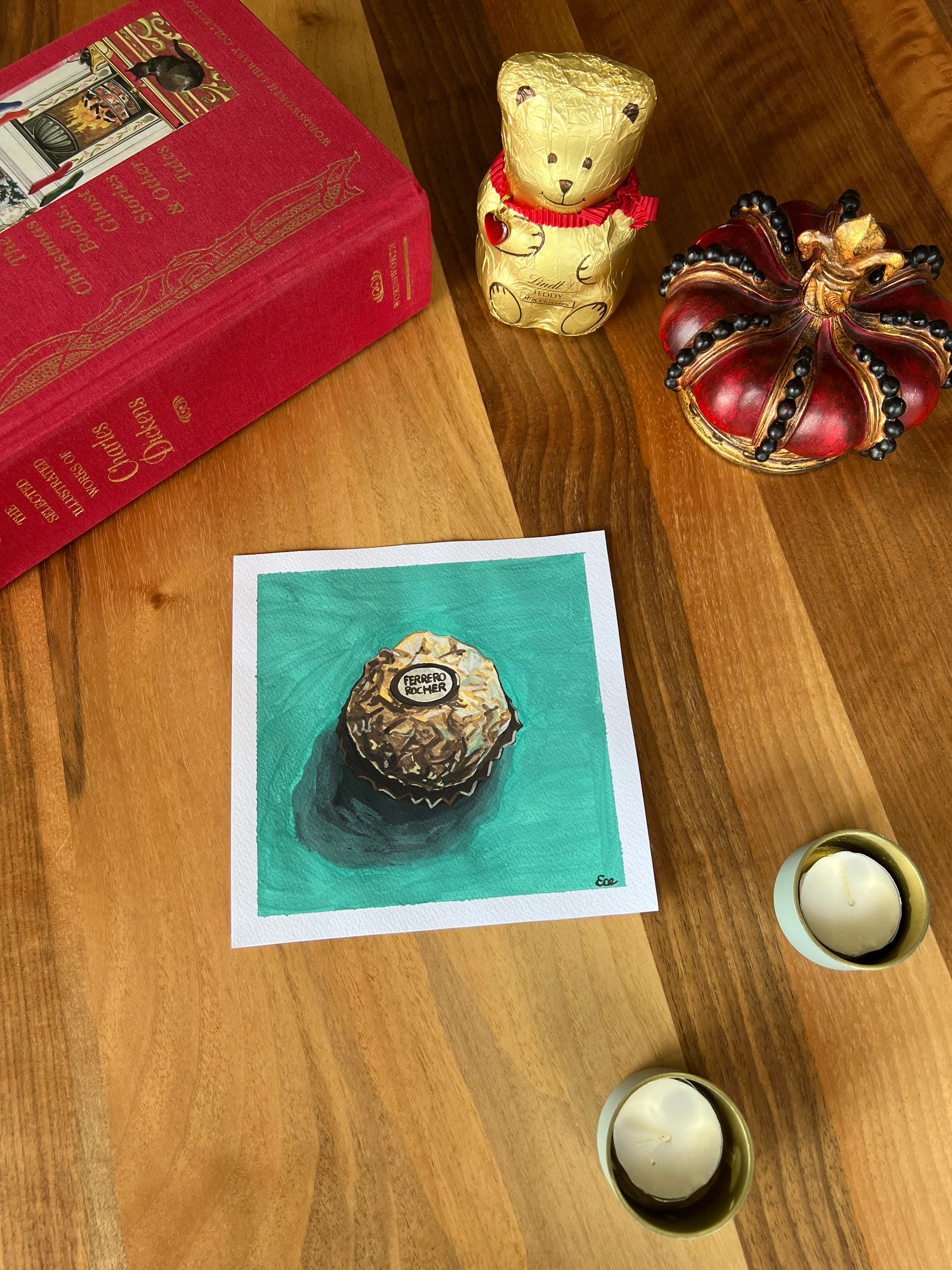 Ferrero Rocher Original Painting Gouache Painting Mini Painting - Etsy