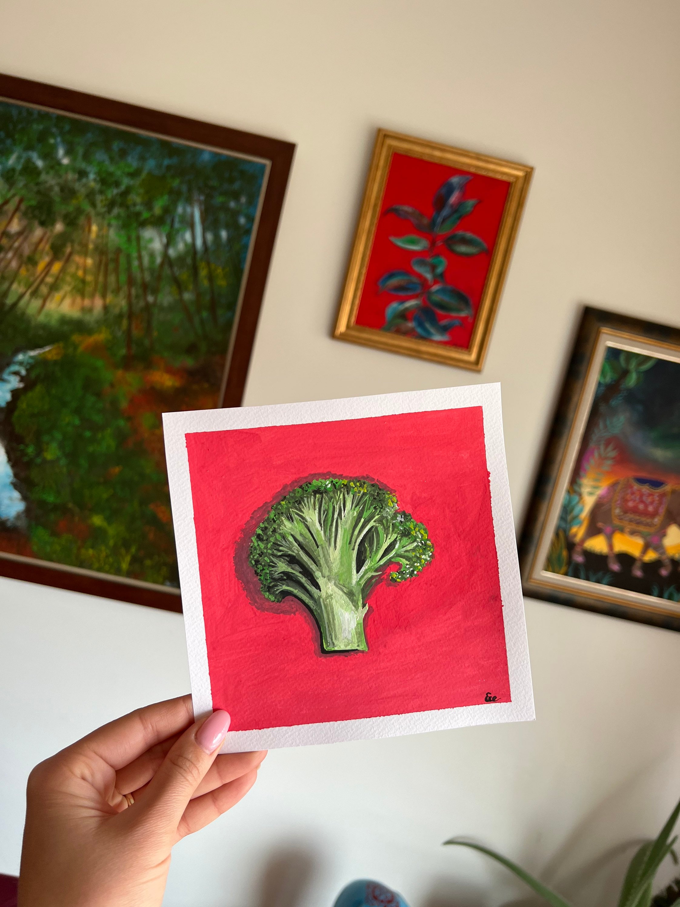 Broccoli - Fruit Painting - Original Painting - Artwork - Coffee Decor ...