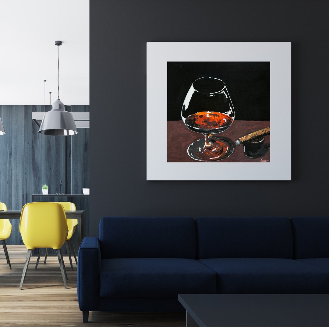 Cognac Art Print Printable Digital Print Coffee Bar Decor Wall Art ...