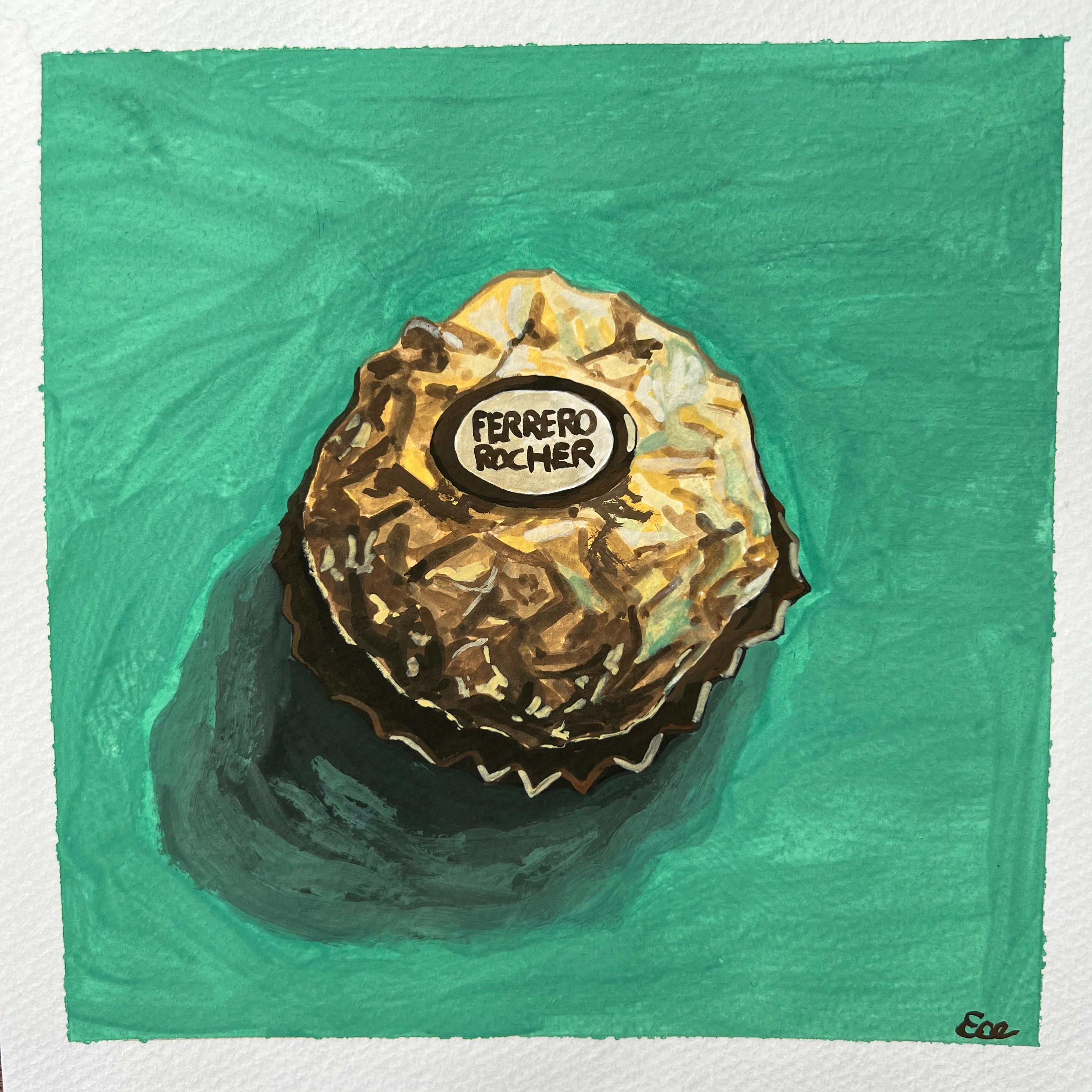 Ferrero Rocher Original Painting Gouache Painting Mini Painting - Etsy