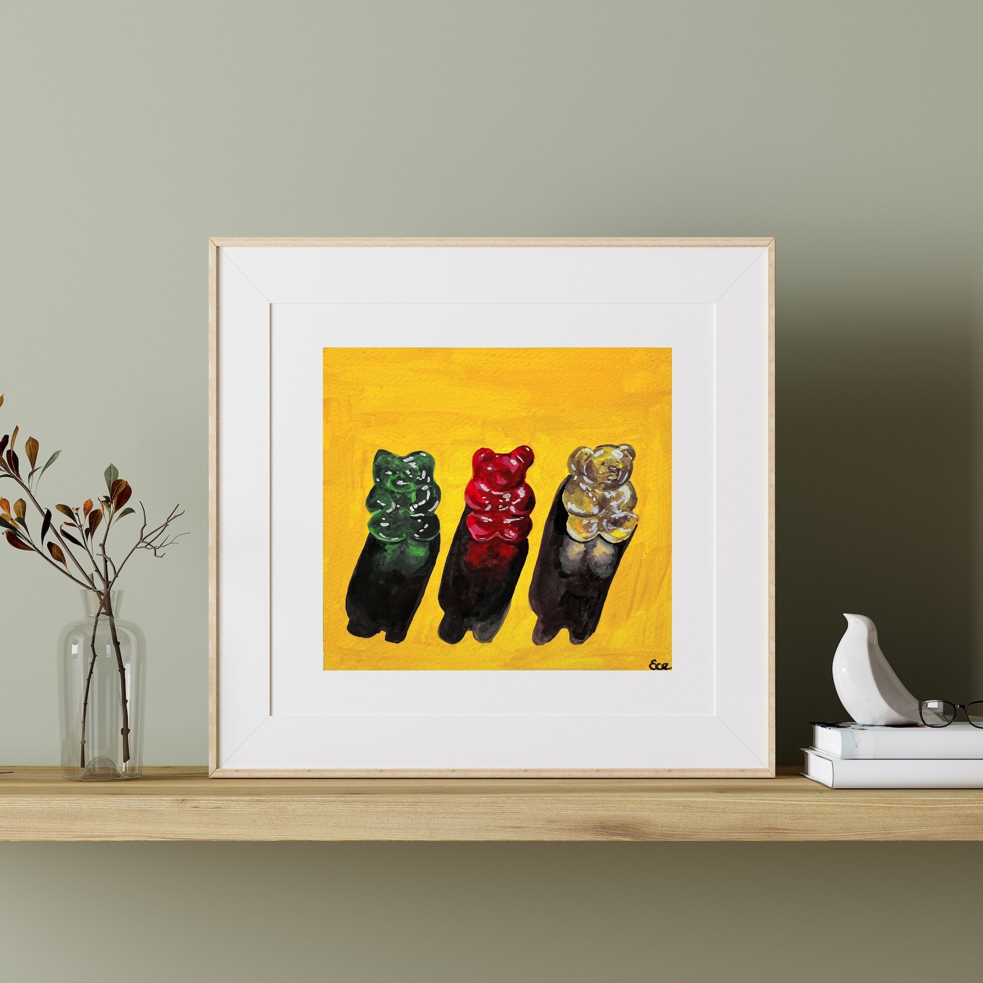 Haribo - Gummy Bears - Candy Painting - Original Painting - Gouache ...