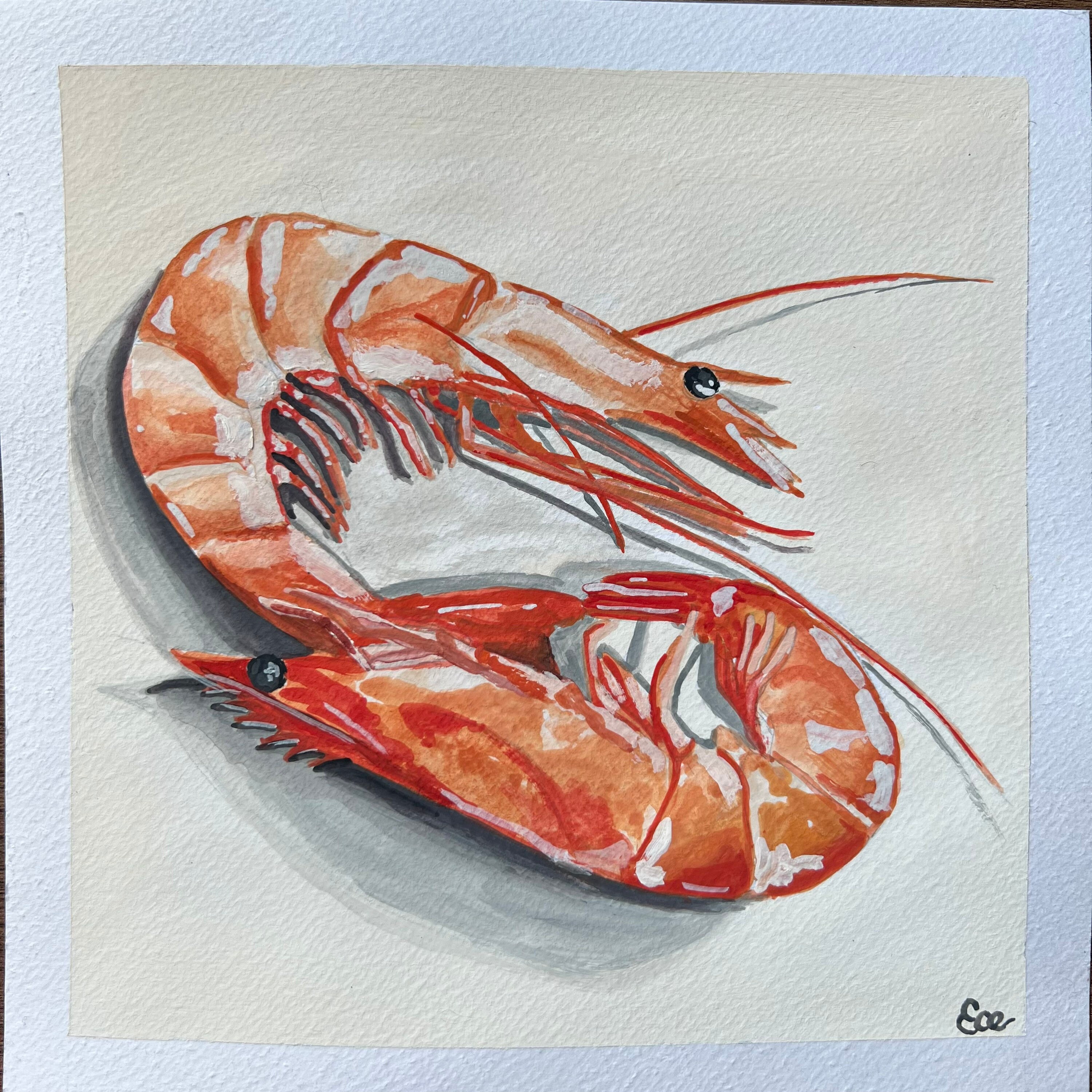 Shrimp Shrimp Painting Kitchen Decor Diner Decor Cafe - Etsy