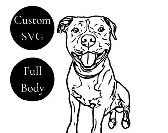 Custom Dog SVG Cut File Dog Outline Personalized Pet Photo - Etsy