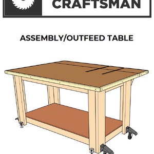 Woodworking Plans Assembly/outfeed Table Plans Instant - Etsy