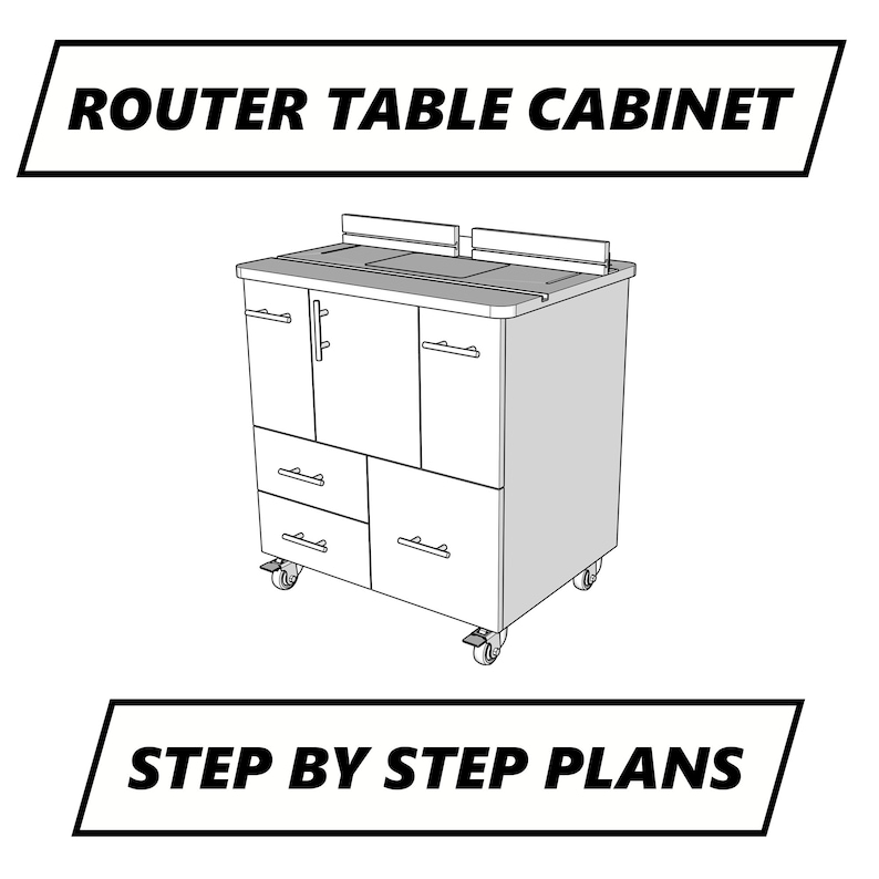 DIY Router Table Cabinet Plans: Woodworking Project (PDF) - Etsy