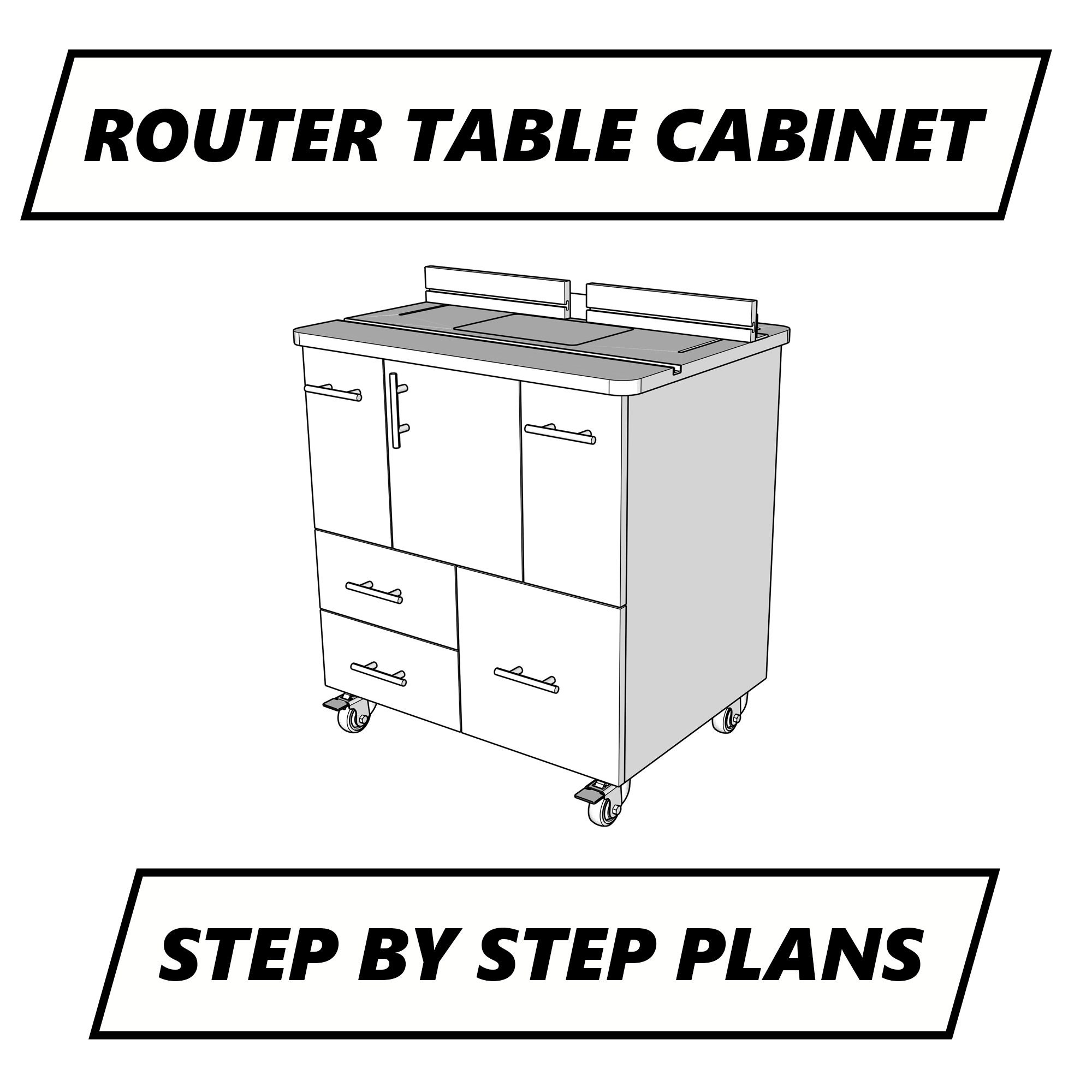 DIY Router Table Cabinet Plans: Woodworking Project (PDF) - Etsy