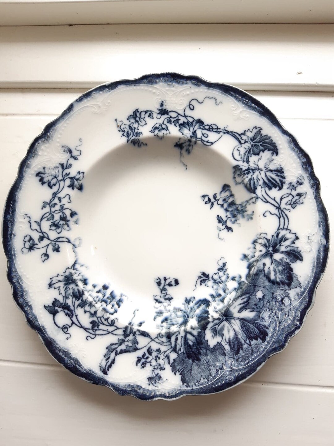 Beautiful English Deep Plate With Flower Motive - Etsy