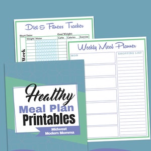 Healthy Meal Planning Printable Pack | Habit Tracker | Meal Tracker ...