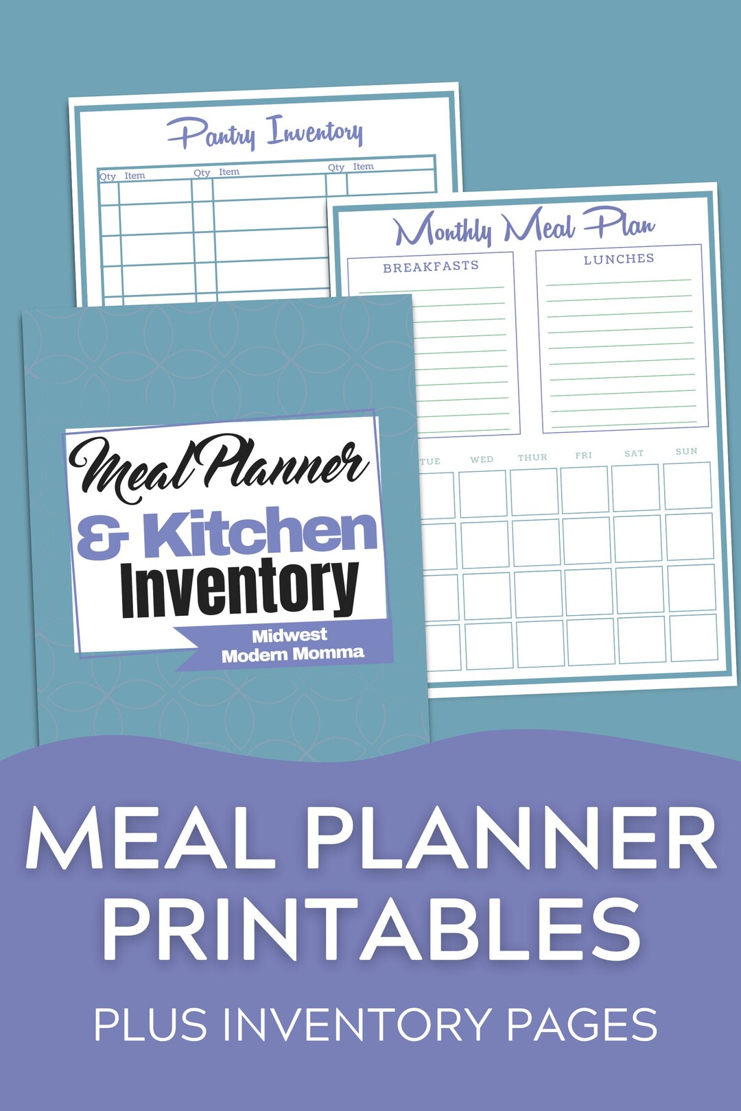 Meal Planning Printable Pack | Shopping List | Pantry Inventory - Etsy