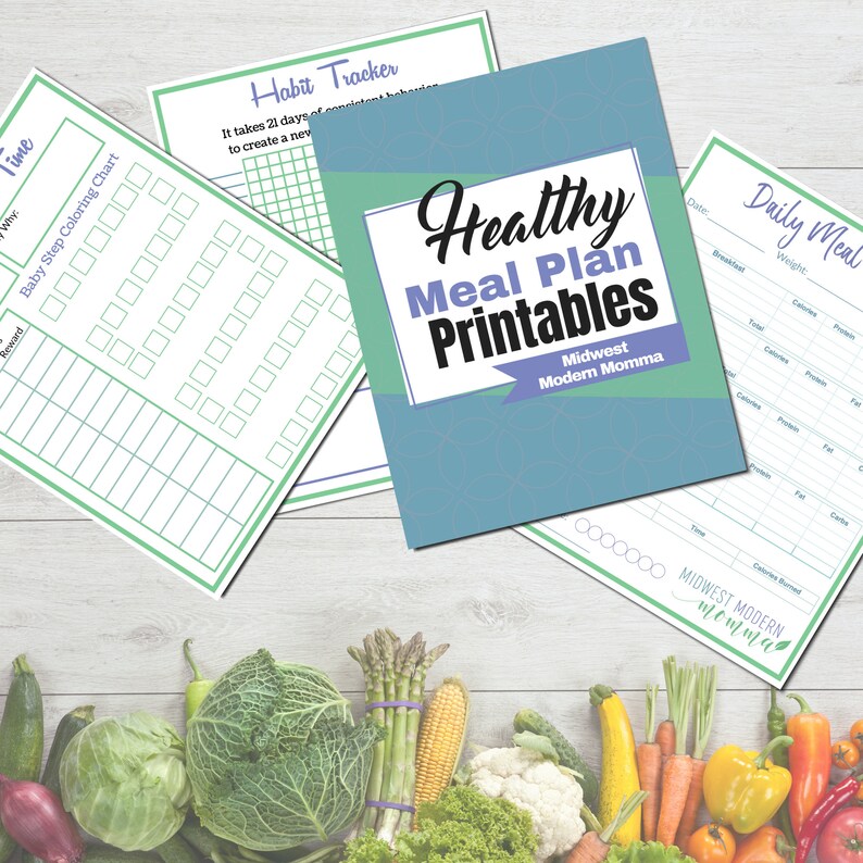 Healthy Meal Planning Printable Pack | Habit Tracker | Meal Tracker ...