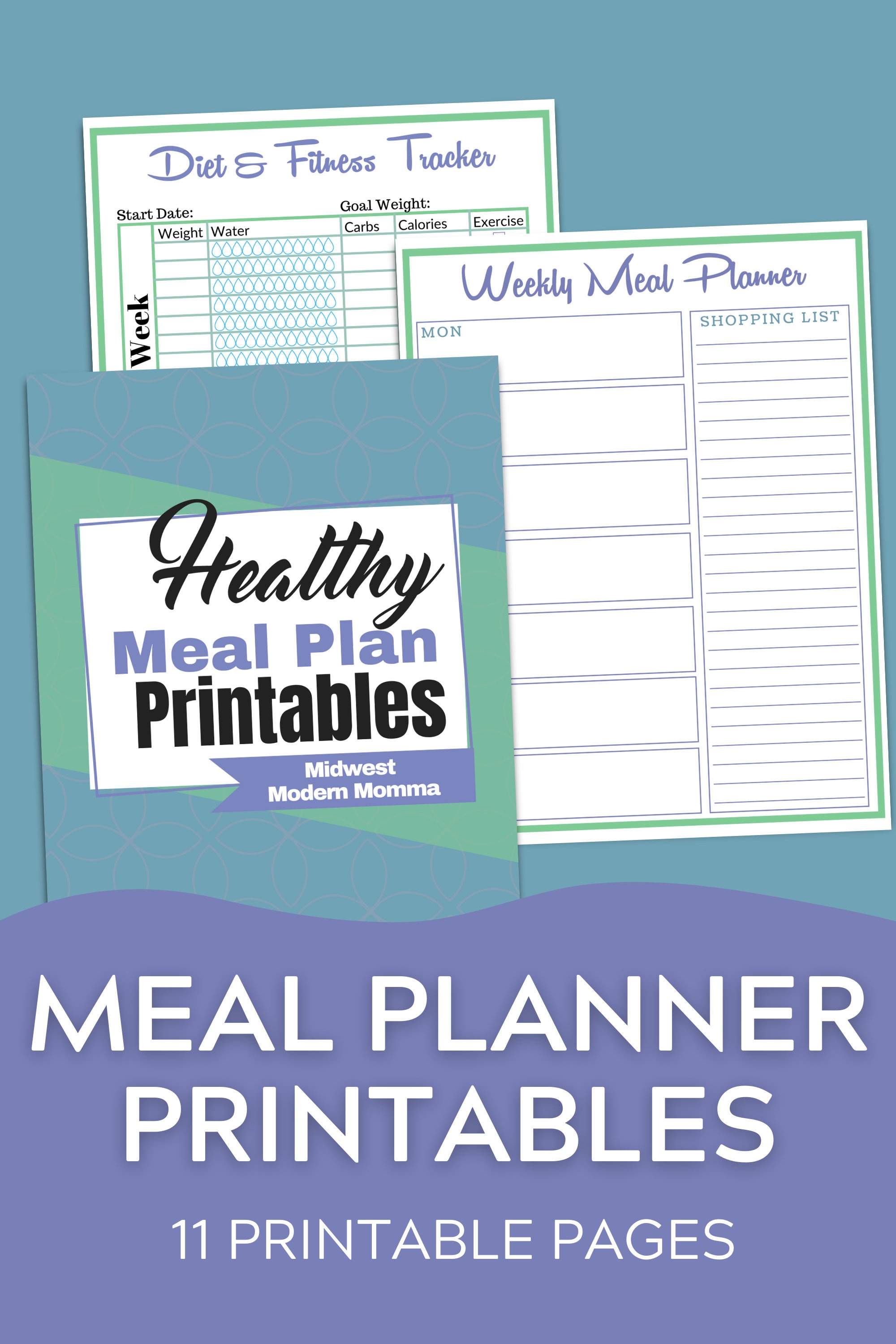 Healthy Meal Planning Printable Pack | Habit Tracker | Meal Tracker ...