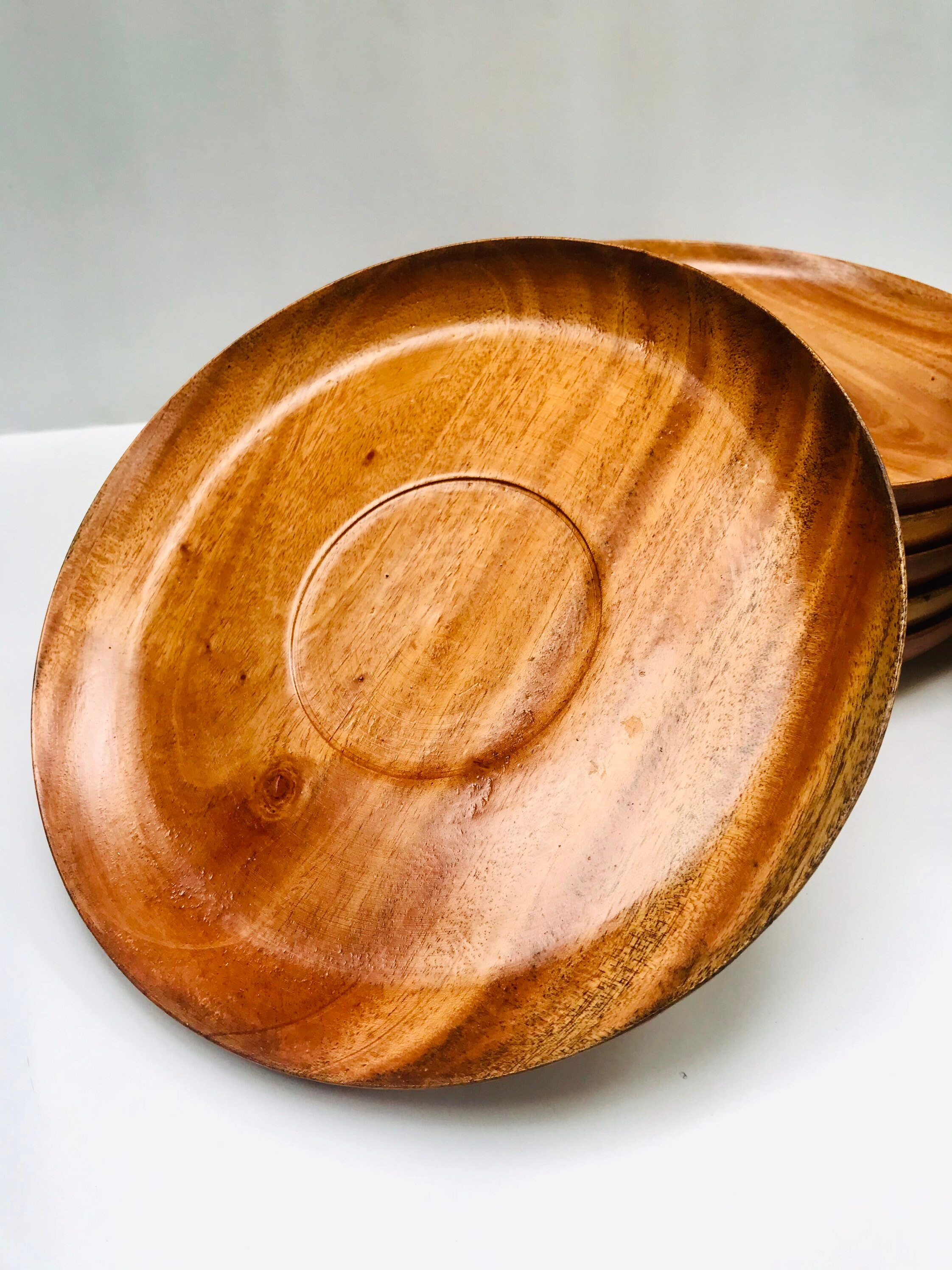 Handcrafted Wooden Plate Serving Tray Kitchen Dining Table Home ...