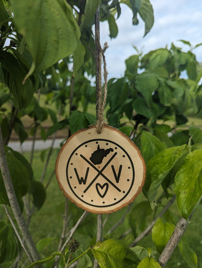 West Virginia State Wood Christmas Ornaments - Etsy