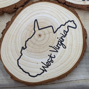 West Virginia State Wood Christmas Ornaments - Etsy