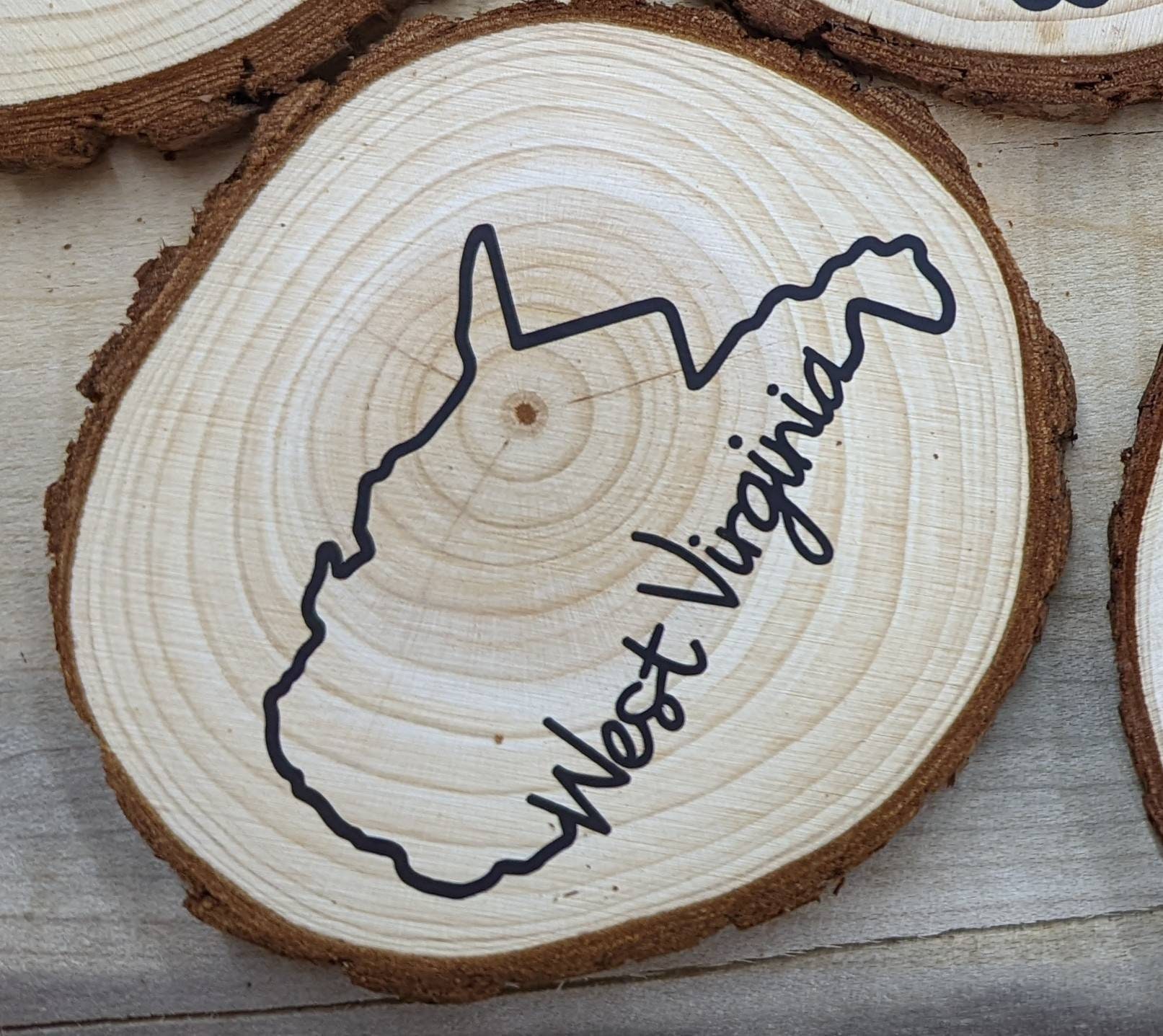 West Virginia State Wood Christmas Ornaments - Etsy