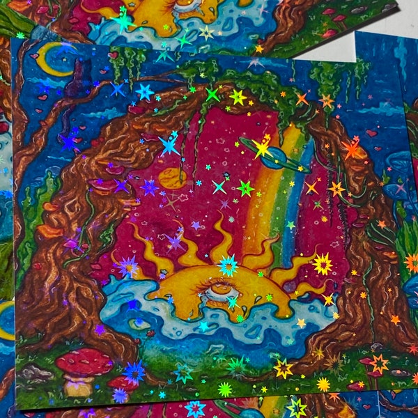 Psychedelic Sun - Etsy